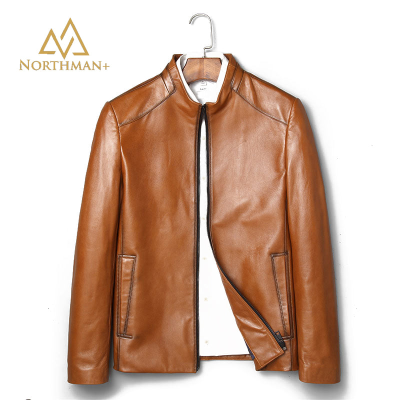 Tan leather jacket for men – Northman Plus