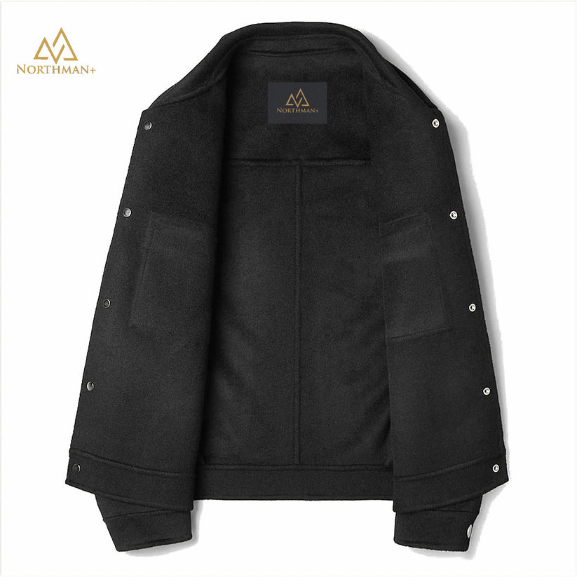 Black woolen coat for men – Northman Plus
